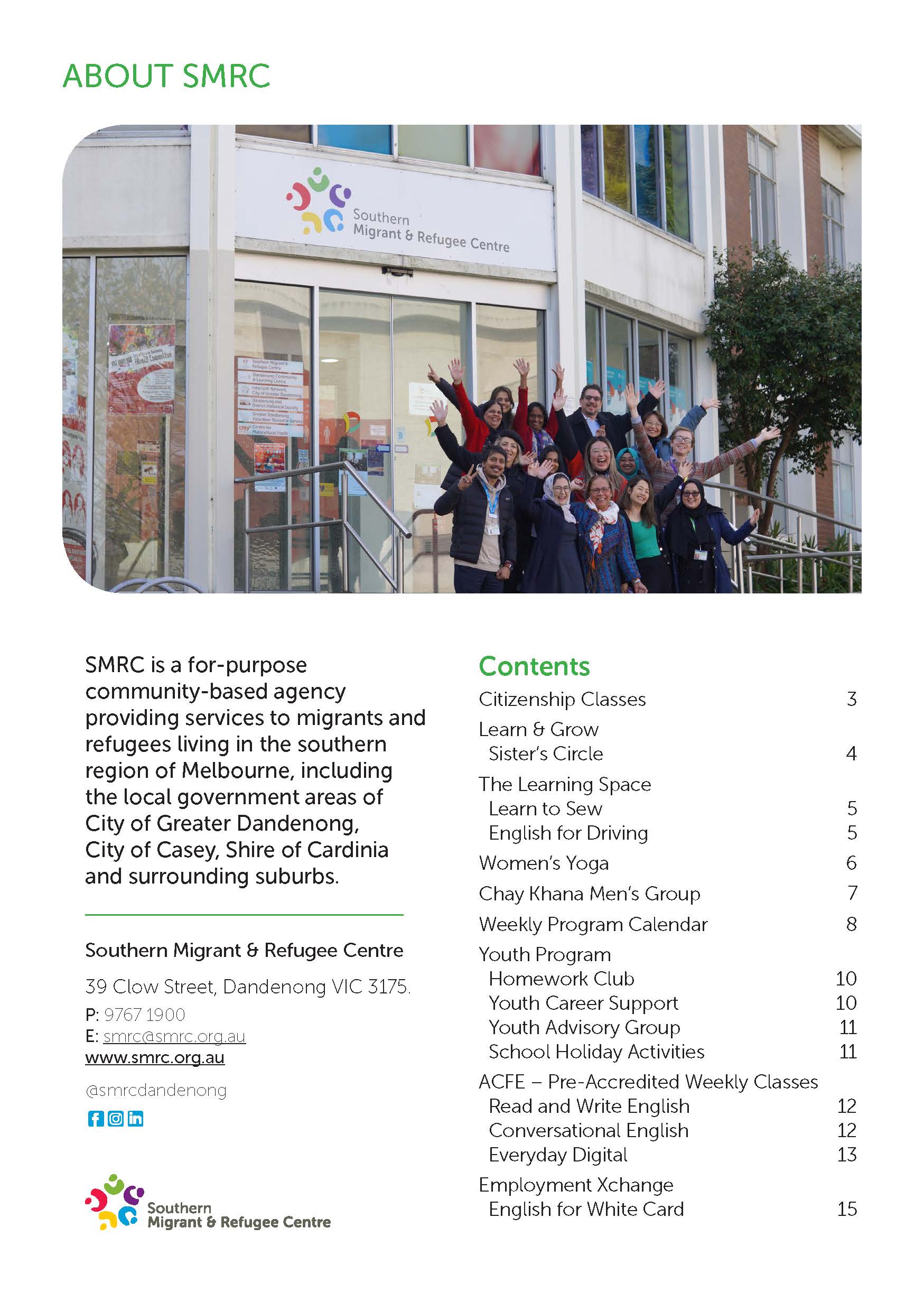 Term 1 2024 Program Guide - SMRC - Southern Migrant & Refugee Centre