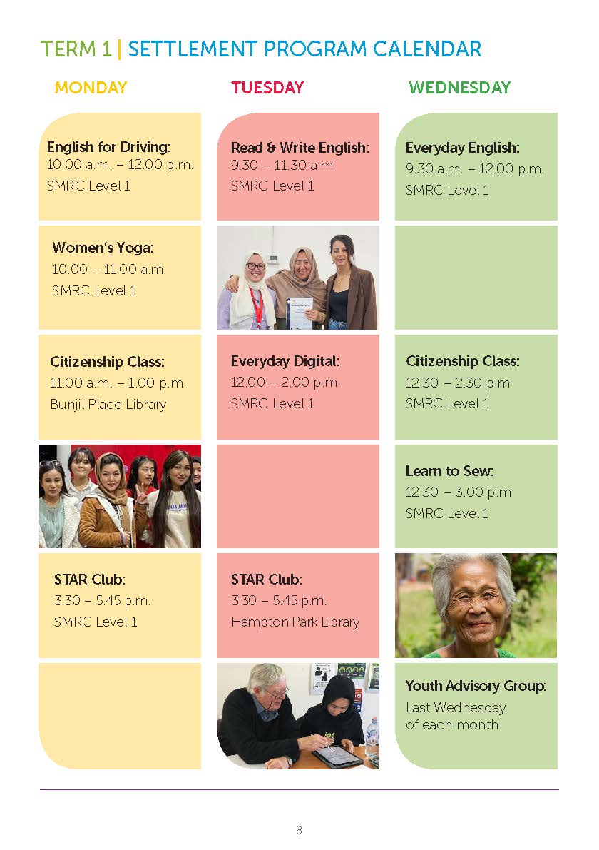 Term 1 2024 Program Guide Activities and Services - SMRC Resource