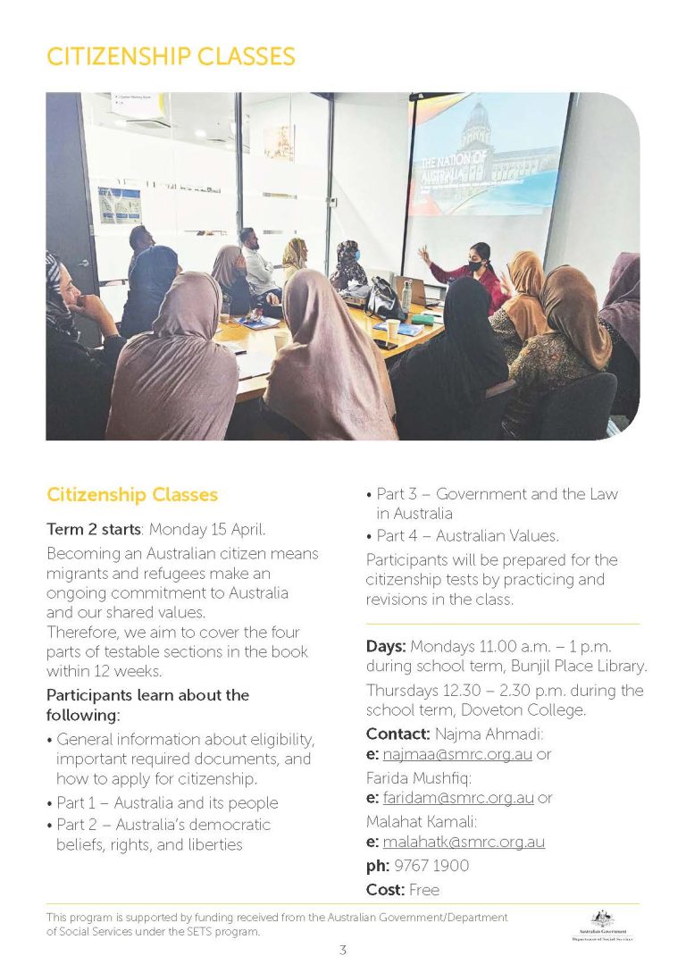 Term 2 2024 Program Guide Activities and Services - SMRC Resource